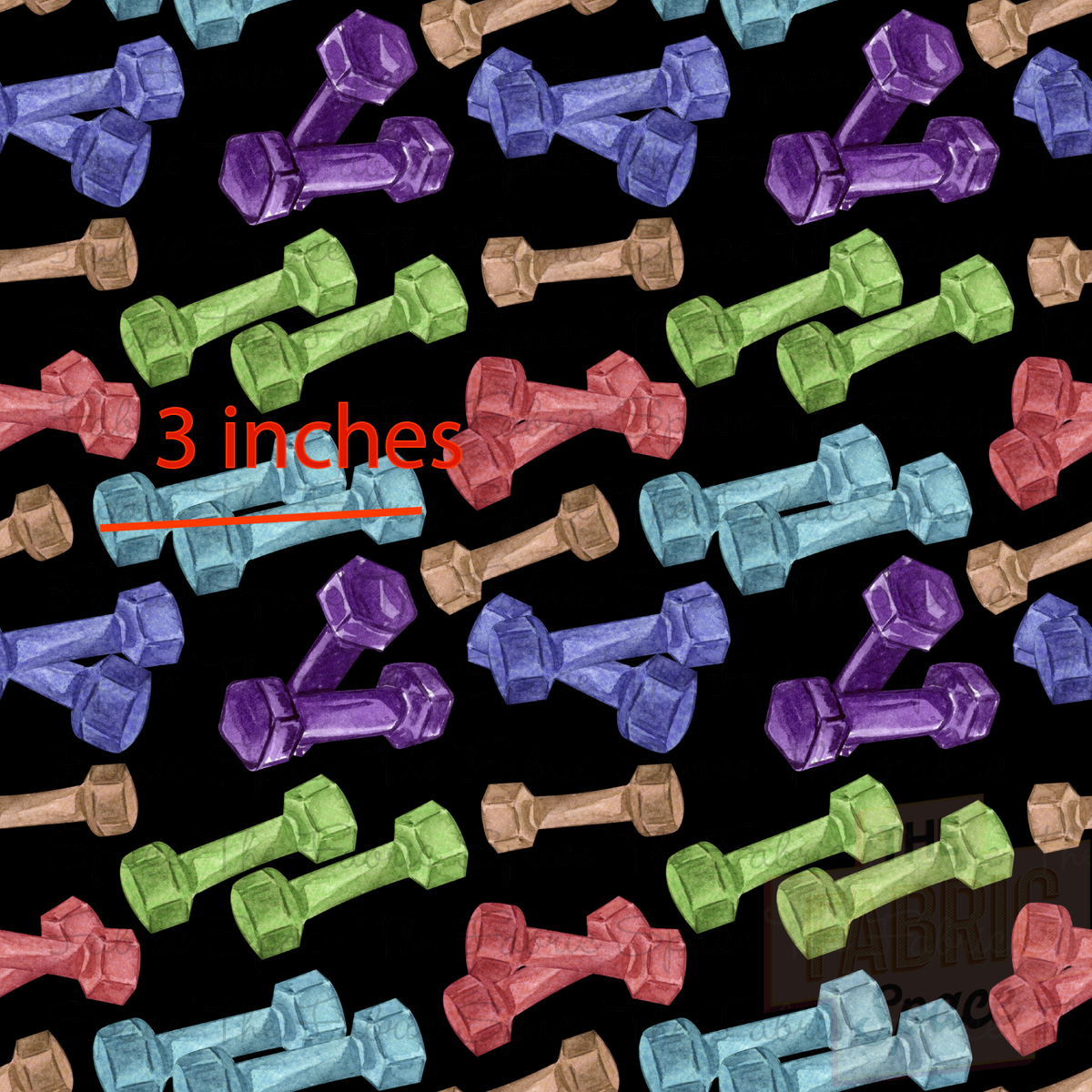 Colourful Dumbbells - Woven – The Fabric Space