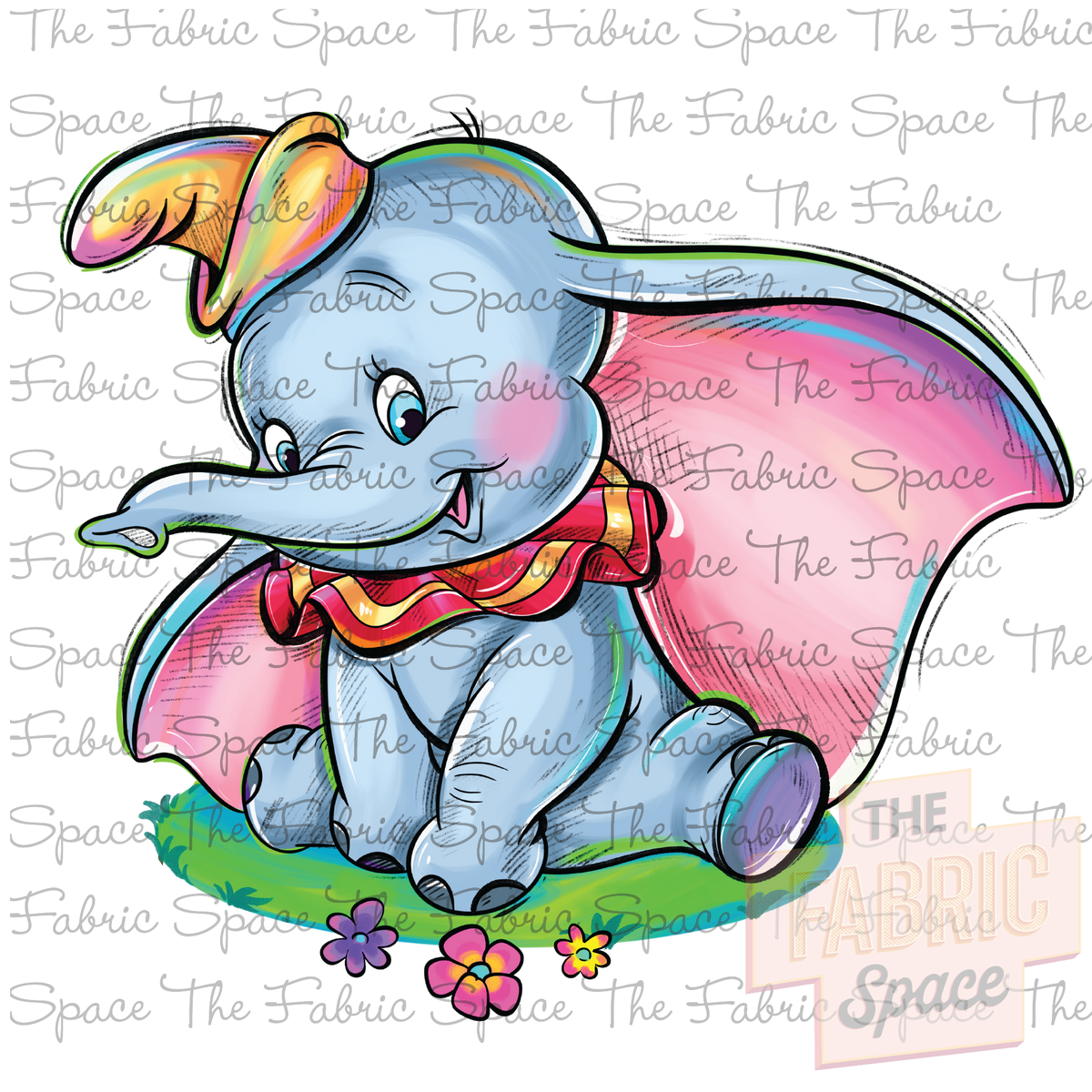 Dumbo Sitting - DTF Transfer – The Fabric Space