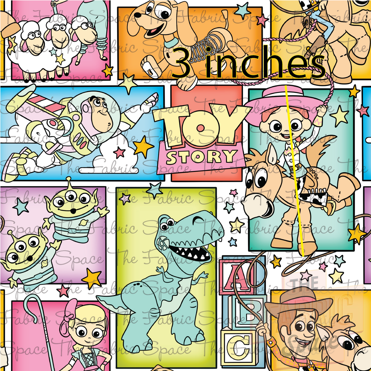 Toy Story Comic 1.5 INCHES - Woven – The Fabric Space